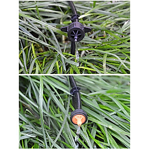 UCLEVER 100pcs Irrigation Drip Support Stakes for 1/4-Inch Tubing Hose Flower Beds, Vegetable Gardens, Herbs Gardens