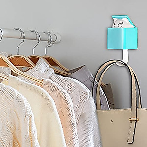 NUANNUAN 3 Pieces Cute Cartoon Cat Hooks Hanger Stand, Wall Mounted Utility Storage Hook Self Adhesive Plastic Bathroom Kitchen Decorative Organizer for Coat Scarf Razor Loofah Bathrobe Keys Hanging