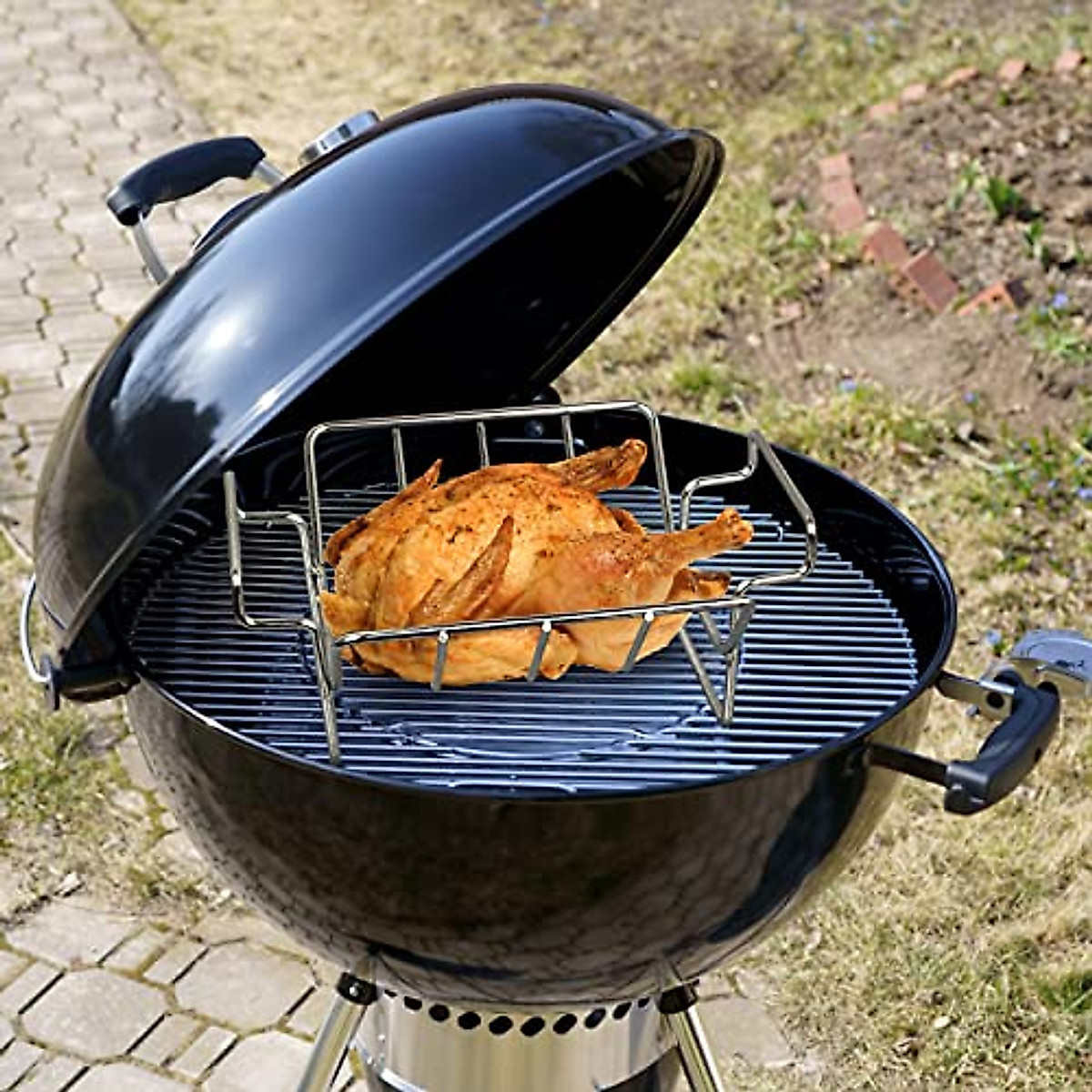 Burly grill Turkey Rack Turkey Toasting Rack for Big Green Egg, BBQ Rib ...