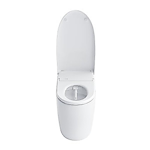 TOTO NEOREST® AS Dual Flush 1.0 or 0.8 GPF Toilet with Intergeated Bidet Seat and EWATER+, Cotton White - MS8551CUMFG#01