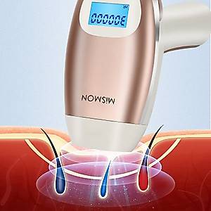 Permanent Hair Removal, MiSMON IPL Laser Hair Removal for Women/Men,Painless Hair Remover on Armpits Back Legs Arms Face Bikini line, Skin Color Sensor - Safe and Effective Device