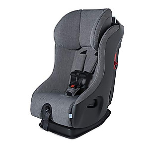 Clek Fllo Convertible Car Seat - Compact Design for 3-Across Seating, Extended Rear-Facing with Anti-Rebound Bar (Thunder)