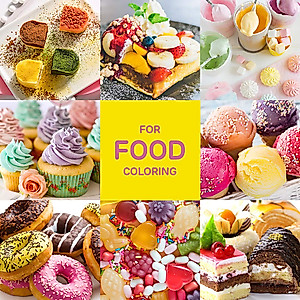 DaCool Food Coloring Cake Decorating - Edible Food Color Dye Set 10 Colors Concentrated Liquid Flavorless Neon Icing Colors for Cake Decorating, Baking, Cooking, Fondant,10ml Bottles(0.35 fl.oz.)