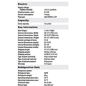 Kelvinator KCHST48.12 Stainless Steel Sandwich/Salad Preparation Table, 48" with 12GN 1/6 containers