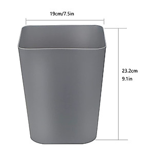 Feiupe 1.6 Gallon Small Trash Can Wastebasket for Kitchen Office Bathroom,Pack of 2(1.6 Gallon(2 Pack), White+Gray)