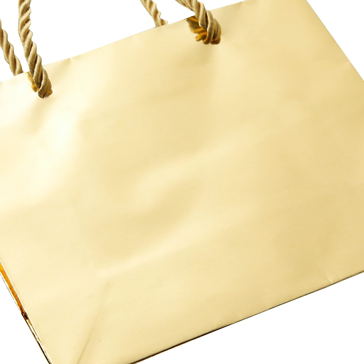 Sparkle and Bash 24 Pack Mini Metallic Rose Gold Gift Bags with Rope Handles, Reusable Paper Gift Bags (6 x 5 x 2.5 In)