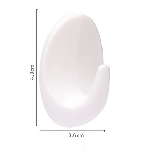 UUYYEO 15 Pcs White Plastic Wall Hooks Adhesive Picture Hanging Hooks Stick On Door Hooks Waterproof Bathroom Hangers for Hanging Keys Bags