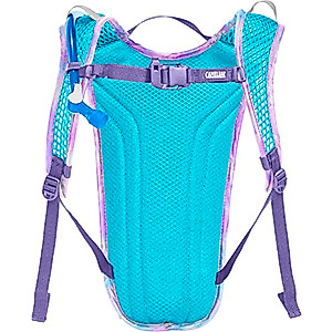 CamelBak Mini M.U.L.E. Kids Hydration Backpack for Hiking and Biking, 50 oz, Tie Dye/Pink