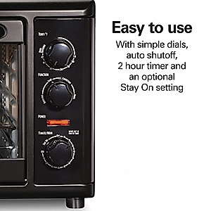Hamilton Beach Counter Top Oven with Convection & Rotisserie Extra Large Capacity - 31101