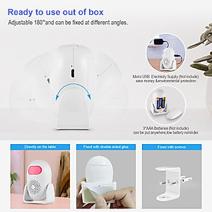 TOWODE Motion Detector Alarm Indoor Motion Sensor Alarm with Remote Control 110dB 4 Volume Levels Motion Detector Alert for Home Shop Store (1 Motion Detector, 1 Remote Control)