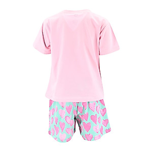 Unique Baby Boys Valentines Here To Steal Hearts Shorts Set Outfit (4Y, Pink)