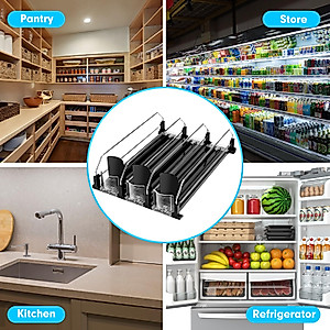 BingoHive Automatic Soda Can Organizer for Refrigerator Can Dispenser for Beer Soda Seltzer Drink Pop Can Soda Organizer for Refrigerator 12 Standard Size 11.15oz 12oz 16oz 16.9oz Cans Holder Storage