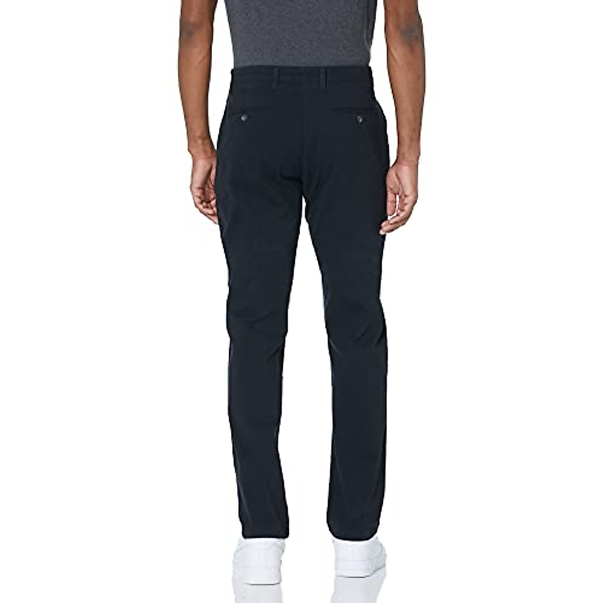 Amazon Essentials Men's Athletic-Fit Casual Stretch Chino Pant (Available in Big & Tall), Black, 38W x 32L