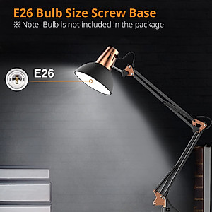 LEPOWER Metal Floor Lamp, Adjustable Architect Swing Arm Standing Lamp with Heavy Duty Base, Eye-Caring Reading/Drawing Lamp with On/Off Switch for Living Room, Bedroom, Study Room, Office