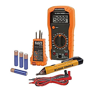Klein Tools 69149P Electrical Test Kit with Digital Multimeter & ET310 AC Circuit Breaker Finder, Electric Tester with Integrated GFCI Outlet Tester