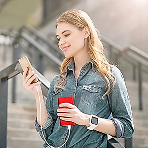 EnergyCell Pilot 4GS Portable Charger 12000mAh Fast Charging Power Bank Dual 3A High-Speed Output Battery Pack Compatible with iPhon14 13 12 11 and More（Charging Cable Included (Red)