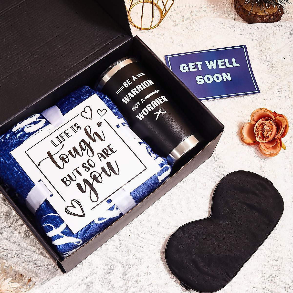 Get Well Soon Gifts Basket for Men, Care Package for Men Sick Friends, Thinking of You Feel Better Gifts After Surgery Cancer Chemo Box for Men Tumbler