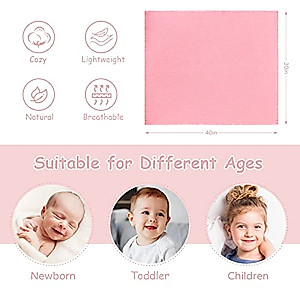 Yoofoss Baby Blankets - 100% Cotton Knit Receiving Blanket 30" x 40", Breathable Cozy Unisex Nursery Stroller Swaddle Blanket for Newborns, Infants, Toddler, Boys and Girls (0-2Yrs, Pink)