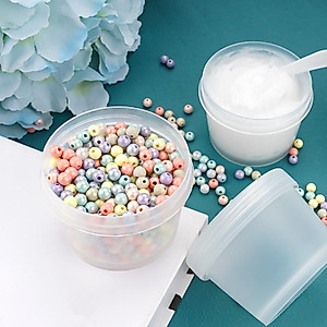 Cosywell Plastic Cream Jars 3.4oz/100ml Travel Containers for Toiletries Empty Cosmetic Pot Jars 4 Pieces Refillable TSA Approved Leak-proof Travel Size Accessories with Lids（Clear）