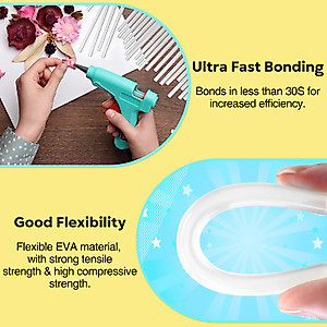 Hot Glue Sticks 4" Long x .27" Dia 200 Pack Mini Glue Sticks for Glue Gun Multipurpose Hot Glue Gun Sticks for Kids Adults DIY Art Craft Gluing Sealing Repairing Festival Decoration