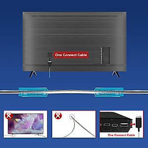 49.2ft/15m One Invisible Connection Optical Cable (Newest Model) VG-SOCR15/ZA for Samsung TV QN43-85 inches LS03CA LS03BA LS03AA QLED 4K 8K The Frame TVs