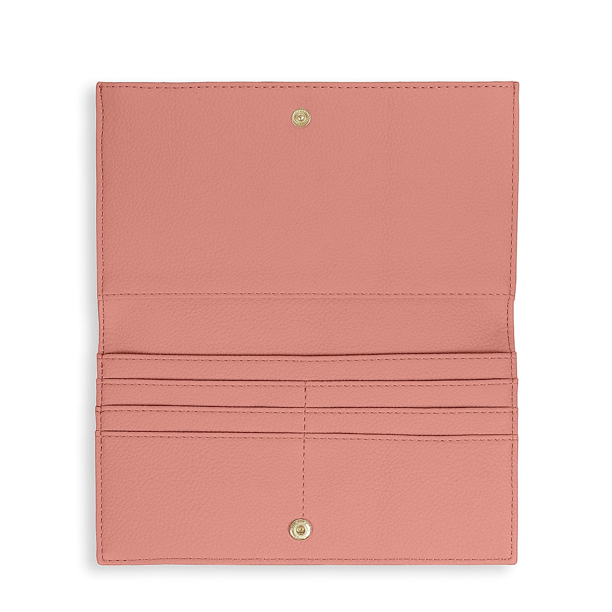 KATIE LOXTON Alise Womens Vegan Leather Zipper Fold-out Purse Wallet Salmon Pink