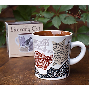 Literary Cat Mug - Kitten Quotes From Famous Writers Authors and Other Feline Lovers - Comes in a Fun Gift Box