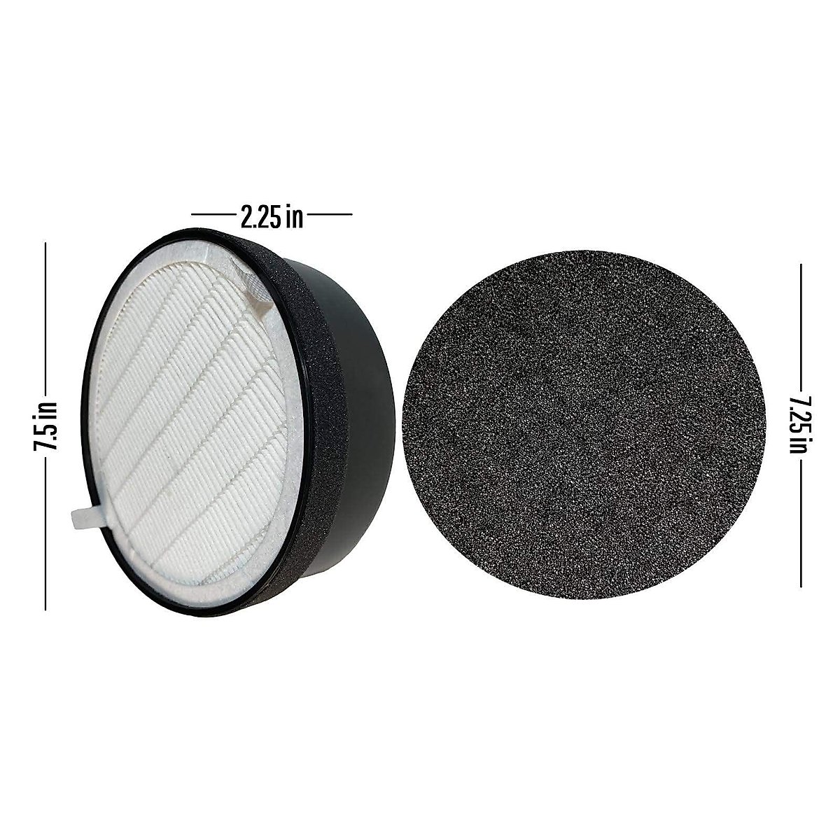 Flintar H13 Grade True HEPA Replacement Filters, Compatible with hOmeLabs True HEPA H13 Air Purifier HME020248N, 3-in-1 High-Efficiency True HEPA Filtration System, 2-Pack