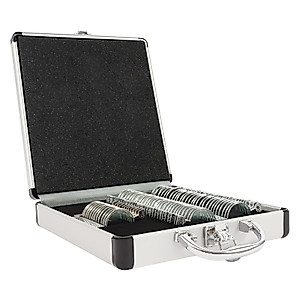 Trial Lens Set 68pcs Optical Trial Lens Set Professional Optometry Equipment, Metal Rim & Aluminium Case & Free Trial Frame, Precise Optical Lens Optometry Kit