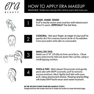 ERA Everyday Aerobrush Foundation Makeup, R2 Pale Ivory, 2.25 Ounce