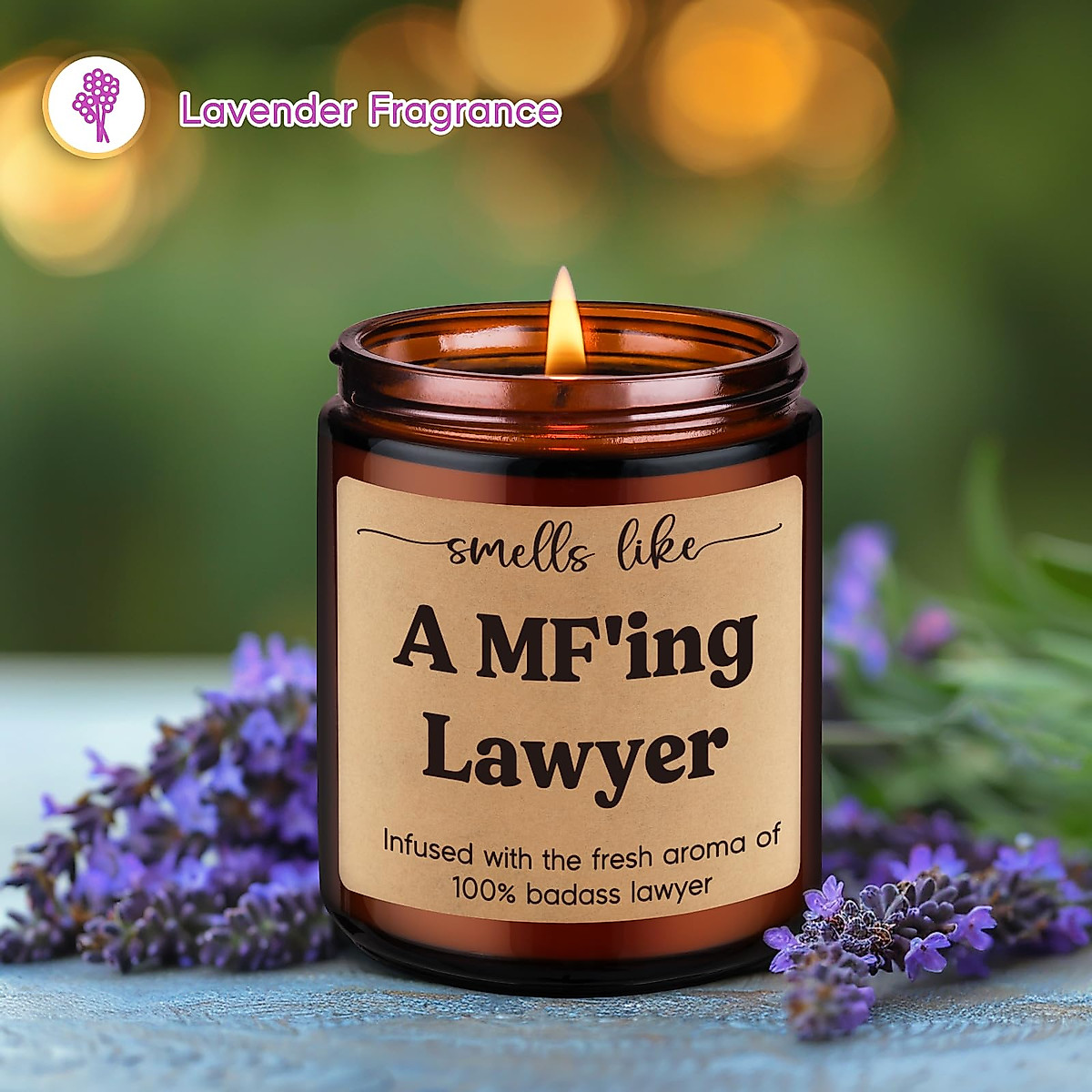 Miracu Badass Lawyer Candle, Lawyer Gifts for Women, Men - Funny Gifts for Law Students, Cool Gifts for Lawyers - Christmas, Law School Graduation Gifts, Future Lawyer Gifts, Law School Essentials