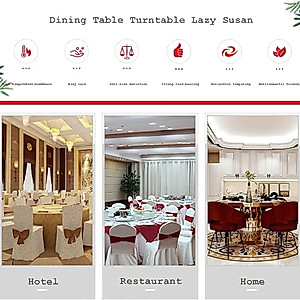 Round Swivel Tray Turntable, Clear Round Tempered Glass Rotating Lazy Susan for Dinner Table, for Hotel Kitchen Tabletop Service Plate, Decorative Glass Furniture ( Color : Clear , Size : 110cm (43inc