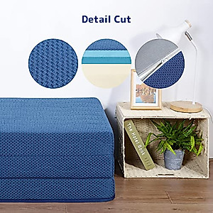 Olee Sleep 4 Inch Tri-Folding Memory Foam Topper, Single size