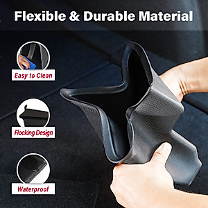 OtriFowd Tesla Model 3 2023 2022 Rear Trunk Side Organizer Storage Box with Lid, Left Side Storage Protector Packets, Waterproof Odorless Side Storage Bins Accessories (DO NOT USE for Highland 2024)