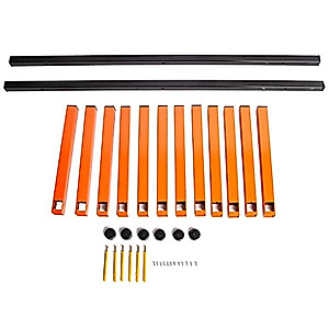 KUAFU Lumber Storage Rack Board Basement Storage Wall Mounted Rack Max 600 lb Steel with 6-Level Wall Mount, Indoor & Outdoor 1 Pack