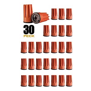 COLOER 30 Pcs Landscape Lights Wire Connectors with Dielectric Grease,Electrical End Caps for Min #22/Max #12 Gauge Wire,Waterproof Wire Nut for Building Application Connect,Wet Location, etc