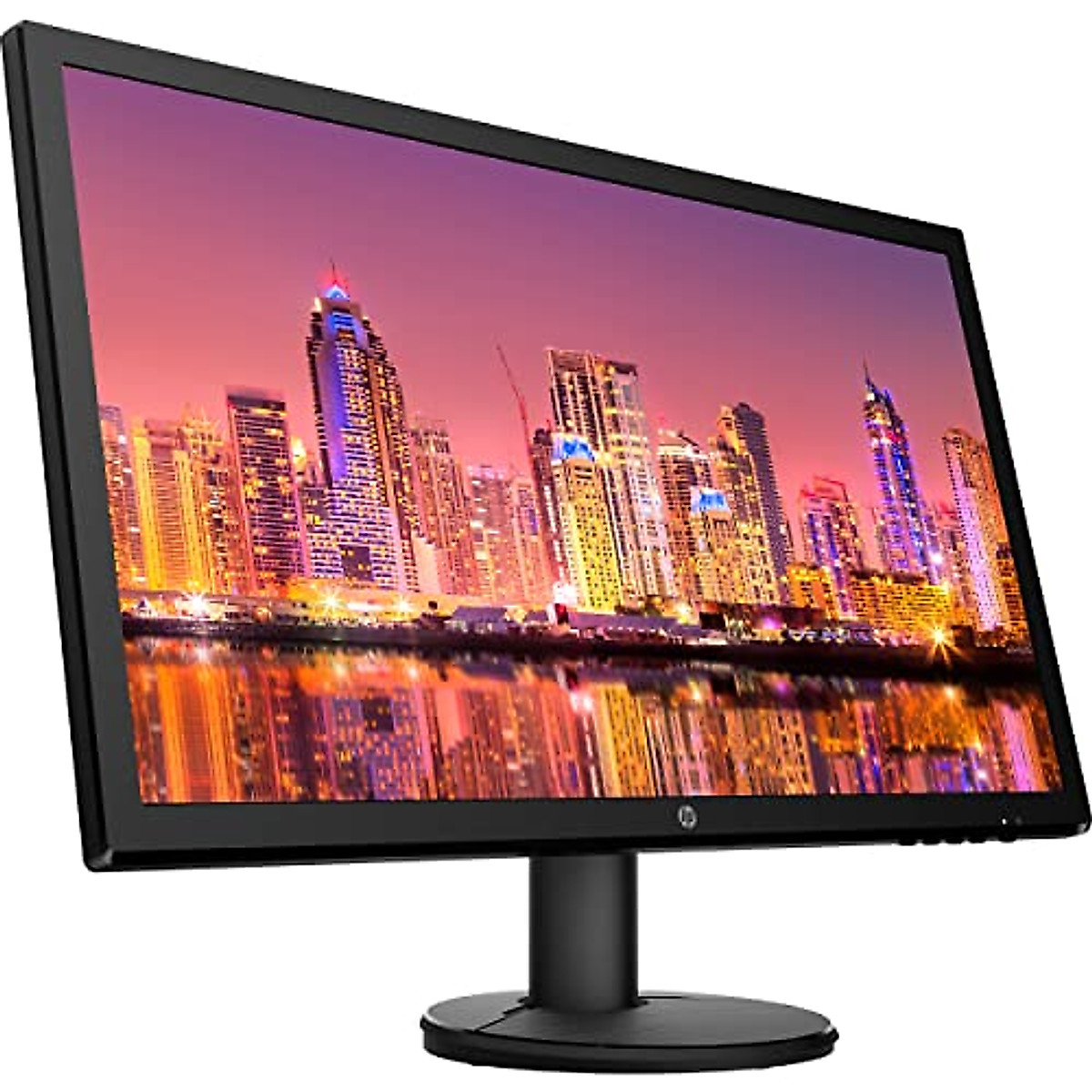 HP V24 24 inch TN Full HD 1920 x 1080 LED Backlit LCD Monitor 2-Pack Bundle with HDMI & VGA Ports, FreeSync, 75Hz Refresh Rate, Low Blue Light, Desk Mount Clamp Dual Monitor Stand, & Mini Speaker