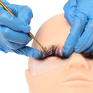 EKYSSO 2 PCS Lash Lift Perm Tool, Eyelash Lift and Tint Tool, Lash Separator Tool with Separating Comb, Eyelash Lift Perm Applicator, Lash Perming Brush, Lash Lift Supplies (Golden Color)