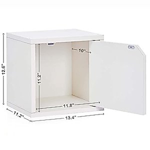 Way Basics Eco Stackable Connect Storage Cube Cubby Organizer with Door (Tool-Free Assembly and Uniquely Crafted from Sustainable Non Toxic zBoard Paperboard) White