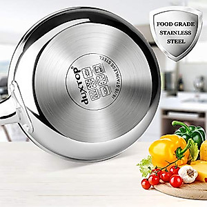 Duxtop Whole-Clad Tri-Ply Stainless Steel Stir-Fry Pan Kitchen Induction Cookware 8 Inches