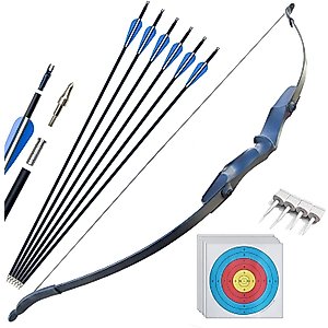 D&Q 52''Takedown Bow and Arrow 30 Lbs Archery Bow and Arrow for Adults Beginners recurve Bows Archery Set Hunting Targeting Practice - Right Hand