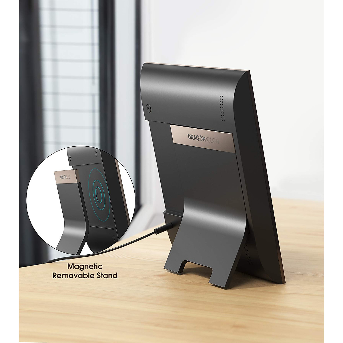 Dragon Touch 10 Inch WiFi Digital Picture Frame,Adjustable Magnetic Stand,IPS Touch Screen HD Display,16GB Storage,Motion Sensor,Auto-Rotate,Share Photos and Video via App and E-mail(Classic 10 Elite)