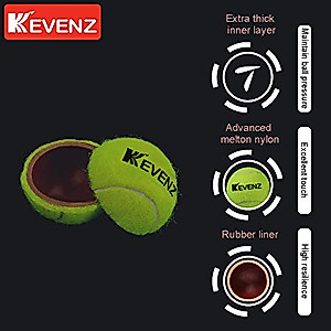 KEVENZ 6-Pack Pressurized Tennis Ball, 2 Cans with Seal Design,Advanced All Courts Balls,Highly Elasticity, More Durable, Good for Beginner Training Ball