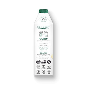 Elmhurst 1925 Cashew Milk, Unsweetened Cashew Milk, Shelf Stable Cashew Milk, Vegan, Kosher, Nondairy, Sugar Free, Non GMO, Plant Based Alternative Milk, Made With Water And Cashews, Simpler Better, 32 Ounce (Pack of 6)