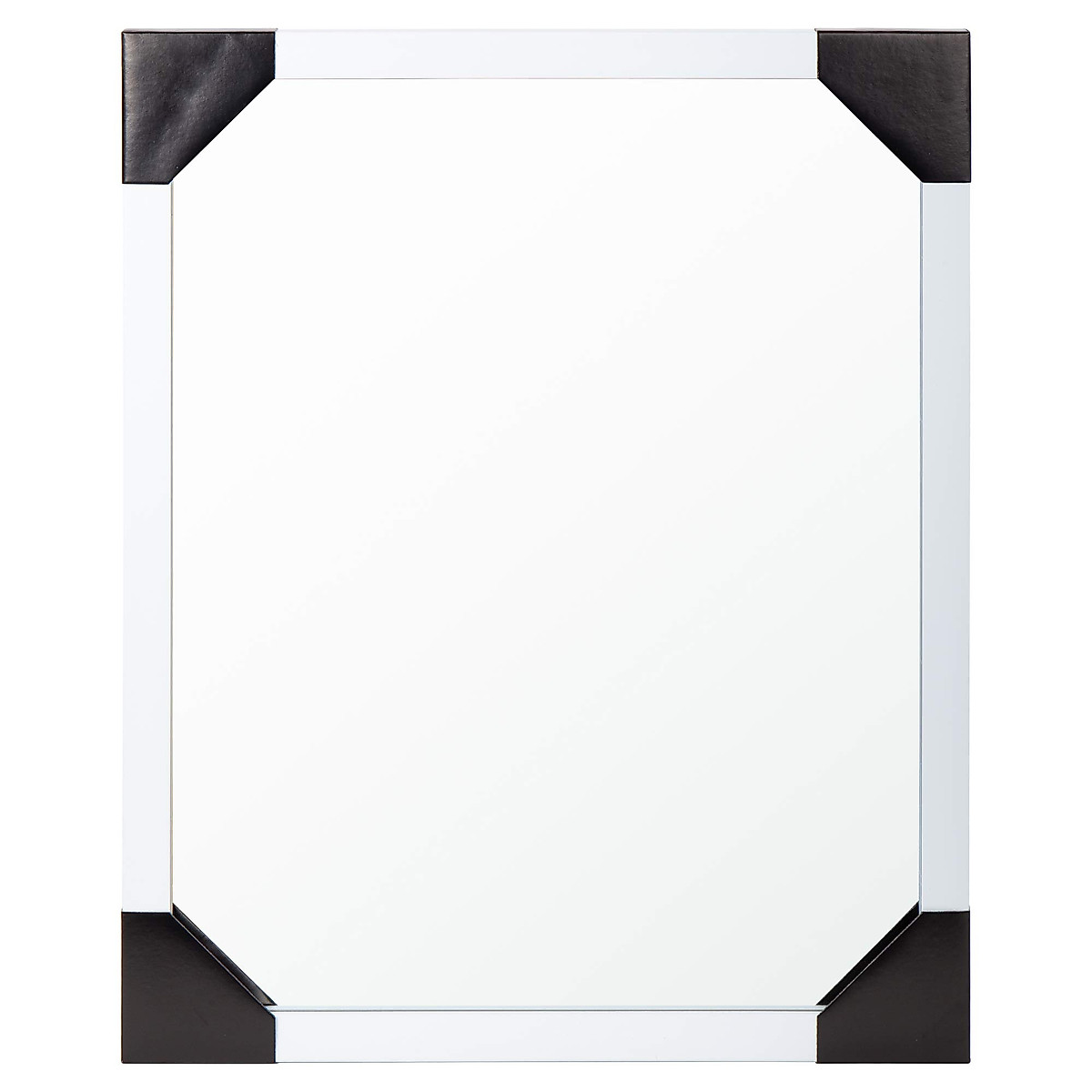 Truu Design Decorative Rectangular Solid Rectangular Wall Mirror, 16 x 20 inches, White