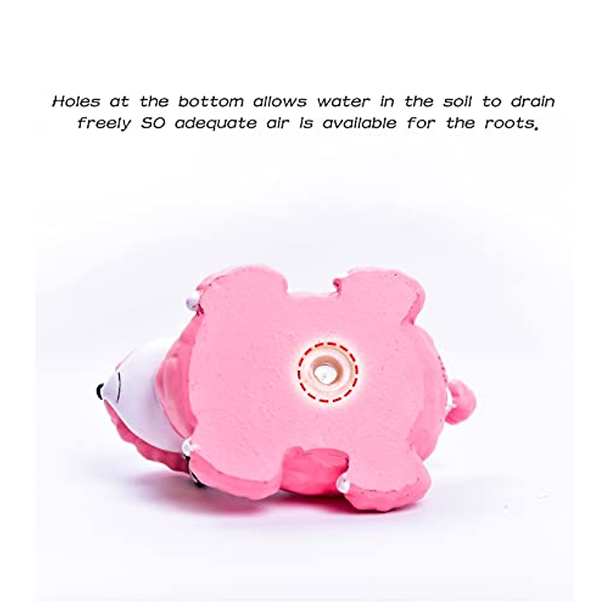 Cute Poodle Puppy Flower Pot with Drainer Garden Flower Pot Resin Succulent Potted Bonsai Plant Stand Home Desk Mini Ornaments Balcony Gardening Flower Pot Does Not Contain Plants