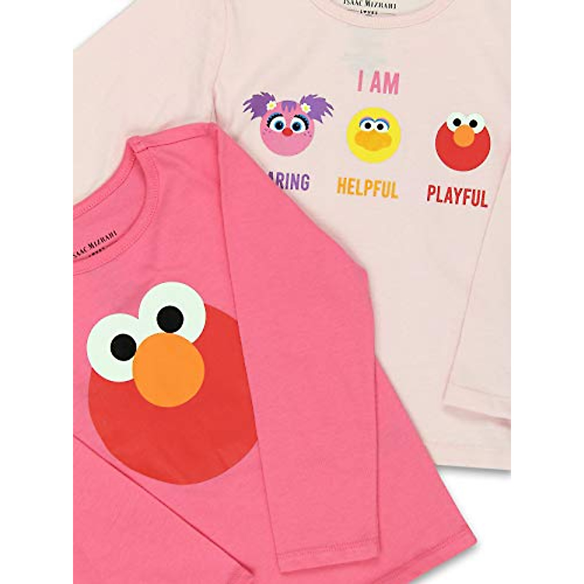 Isaac Mizrahi Loves Sesame Street Elmo Toddler Baby Long Sleeve T-Shirt Tee (4T, Light Pink)