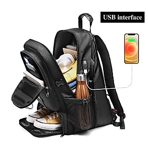 SSWEISIKER Large 65L Travel Laptop Backpack for Men, Waterproof Carry on Bags on Flight Approved with USB Charging Port, Computer Backpack Fit 17 Inch Laptops,Black