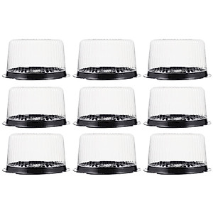 Zerodeko Cake Boxes 10Pcs Cake Carrier Transporter 6 Inch Portable Clear Cake Box With Dome Dessert Keeper Bread Saver Cupcake Container Cheesecake Dome Cake Container Cake Boxes Cupcakes