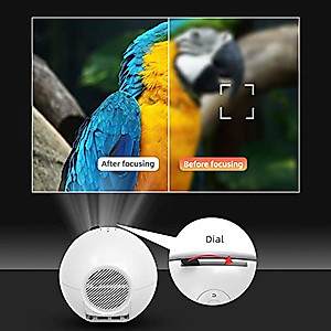 Movie Projector Built-in Speaker Support 1080P Portable Projector Video Projector for Home Cinema & Outdoor Movies Compatible with PC, DVD, TV Stick, USB, Audio